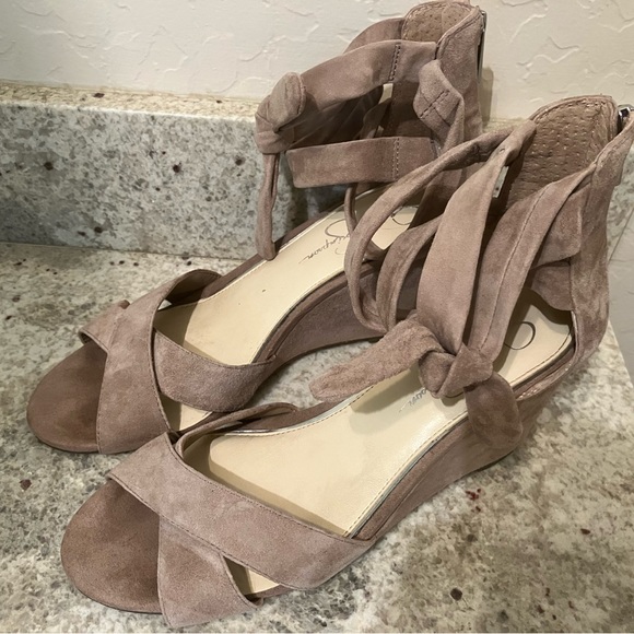 Jessica Simpson | Shoes | Jessica Simpson Suede 3 Inch Wedge Heels ...